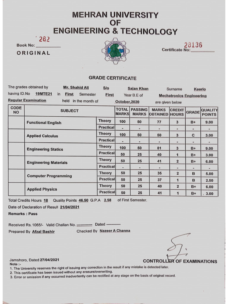First Semester | PDF