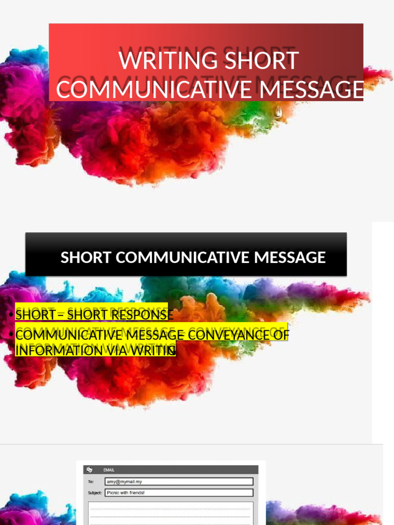 Writing Short Communicative Message | PDF | Grammar | Word