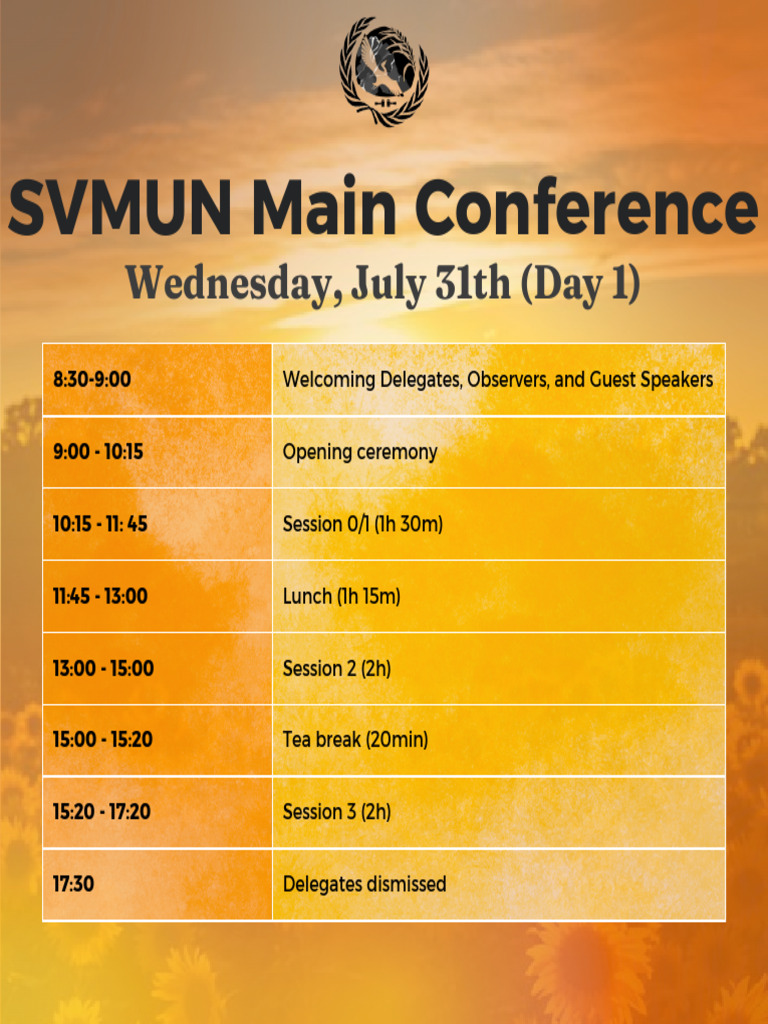 Main Conference Timeline | PDF