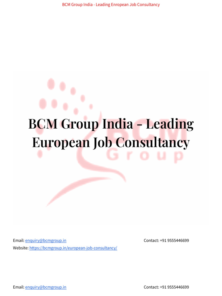BCM Group: Top European Job Consultancy | PDF | Labour Law | Employment
