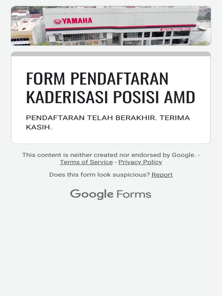 Form Pendaftaran Kaderisasi Posisi Amd | PDF