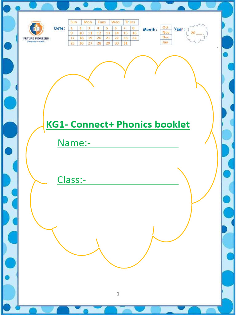 KG1 Connect+ Phonics Activities Booklet | PDF | Writing Implements