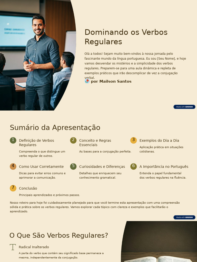 Dominando-os-Verbos-Regulares (1 para Ir Além | PDF | Aprendizado ...