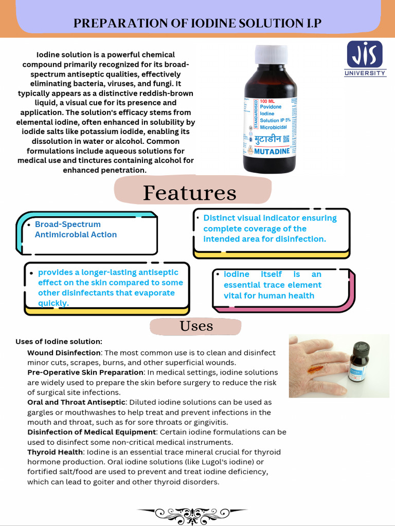 Preparartion of Iodine Solution | PDF | Iodine | Chemical Substances