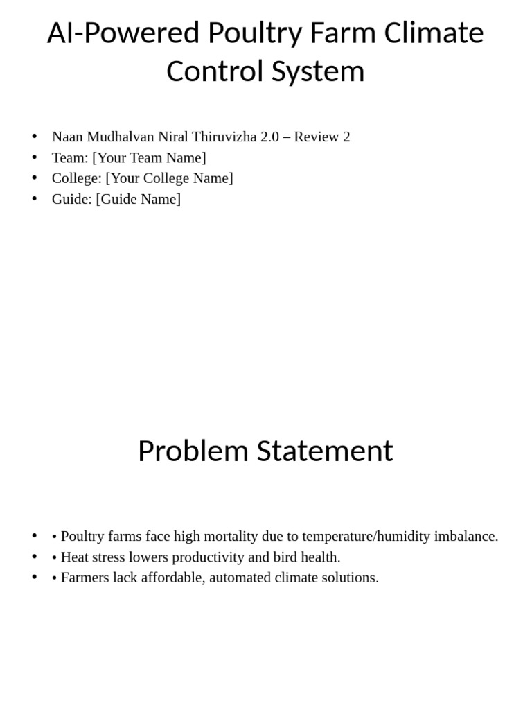Review 2 AI Poultry Presentation | PDF | Internet Of Things