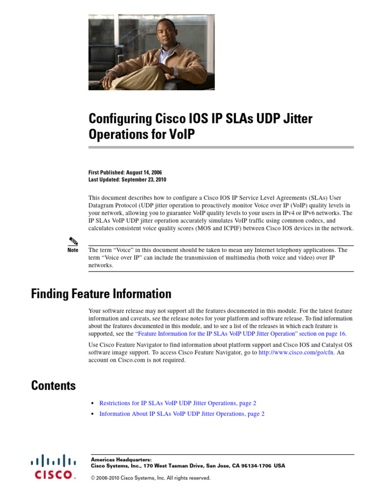 Sla Udp Jitter Voip | PDF | Voice Over Ip | Internet Protocols