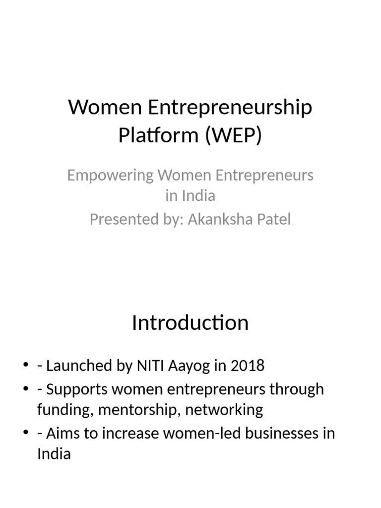 WEP Presentation | PDF