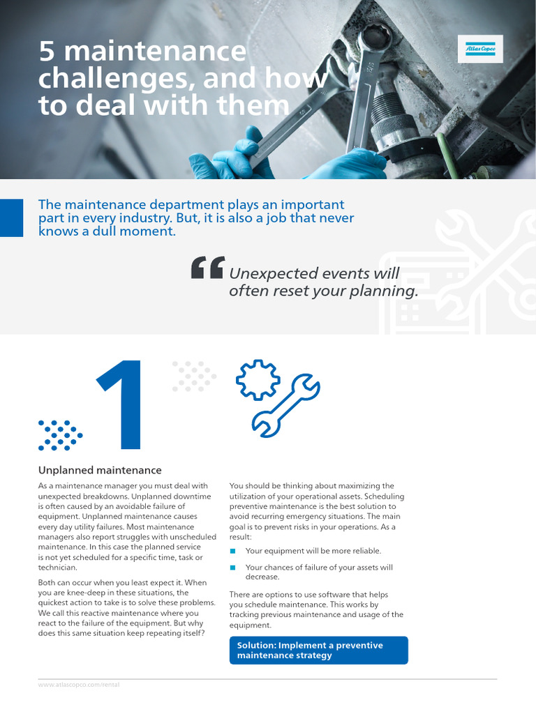 5 Maintenance Challenges & Solutions | PDF | Expense | Economies