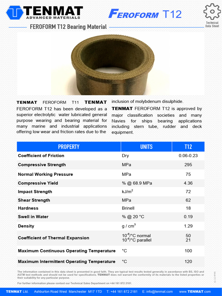 Tenmat Feroform t12 Datasheet | PDF | Materials Science | Building ...