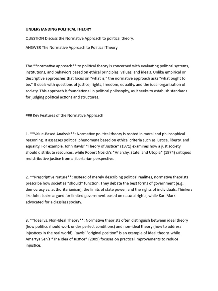 Understanding Political Theory | PDF | Liberalism | Political Philosophy