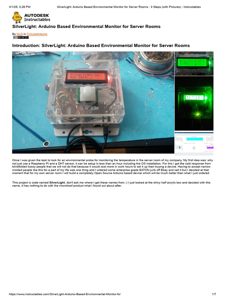 SilverLight - Arduino Based Environmental | PDF | Arduino | Computer Science