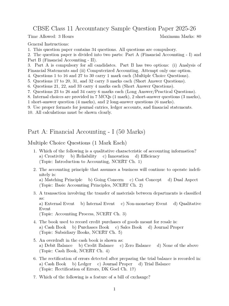 Predicted Acc QP Test 1 Grok | PDF | Debits And Credits | Depreciation