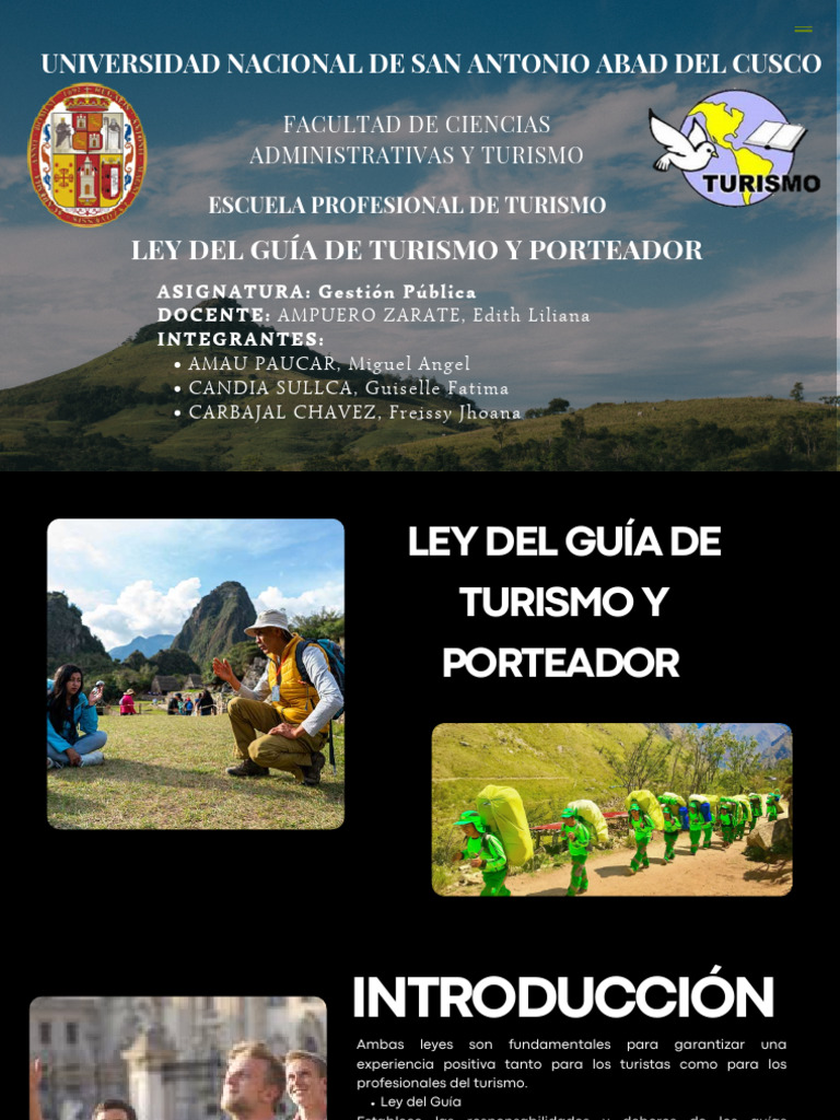 Ley Del Guia y Porteador | PDF | Turismo