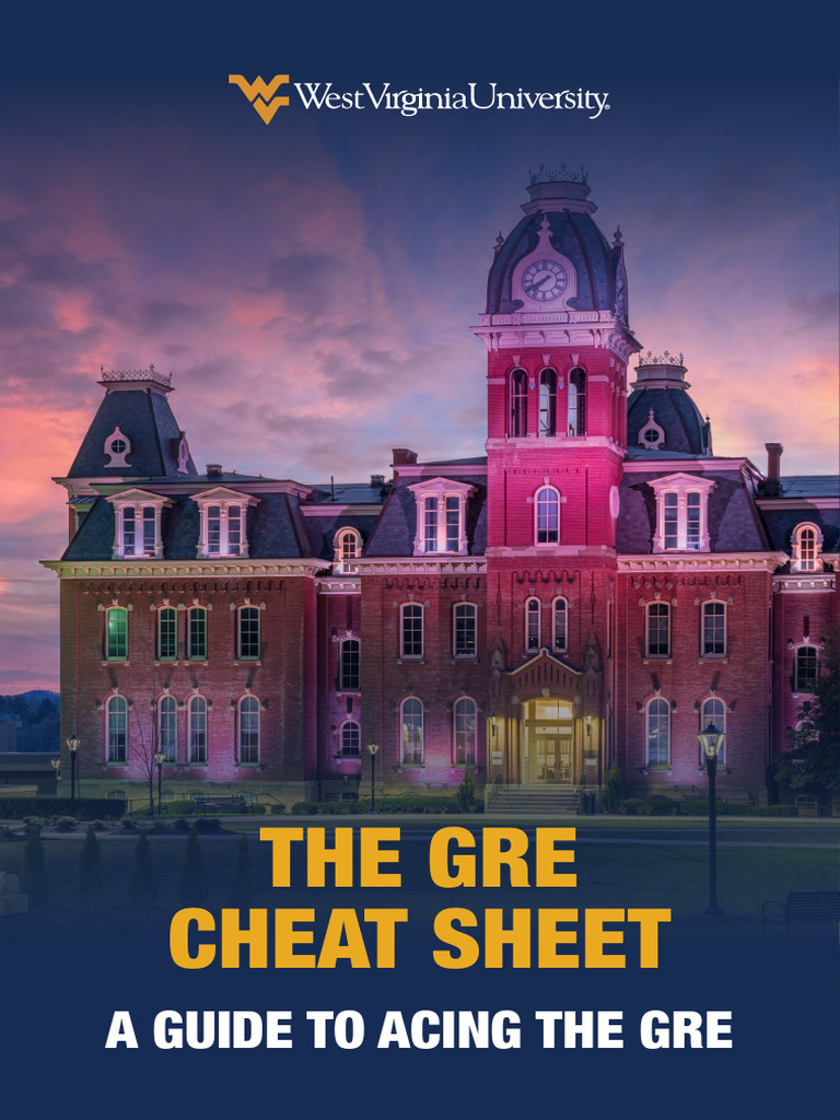 WVU GRE-Cheat-Sheet Mockup v2 Revised | PDF | Graduate Record ...