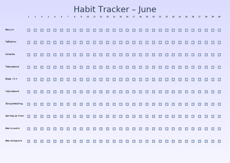 Habit Tracker June Handwritten Final | PDF