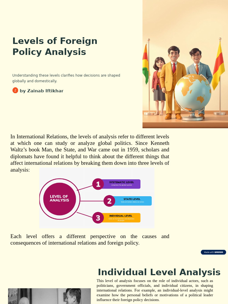 Levels of Foreign Policy Analysis | PDF | Polarity (International ...