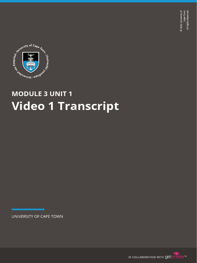 UCT OM M3U1 Video 1 Transcript Jacques Rousseau | PDF | Workplace | Industrial And ...