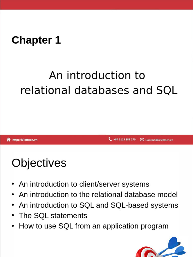 (IViettech) - Chapter01 - An Introduction To Relational Databases and SQL | PDF | Databases | Sql