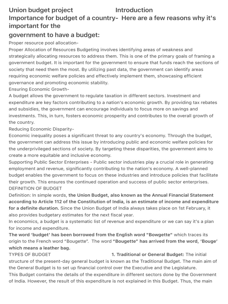 Union Budget Overview 2025 | PDF | Taxes | Government Budget Balance