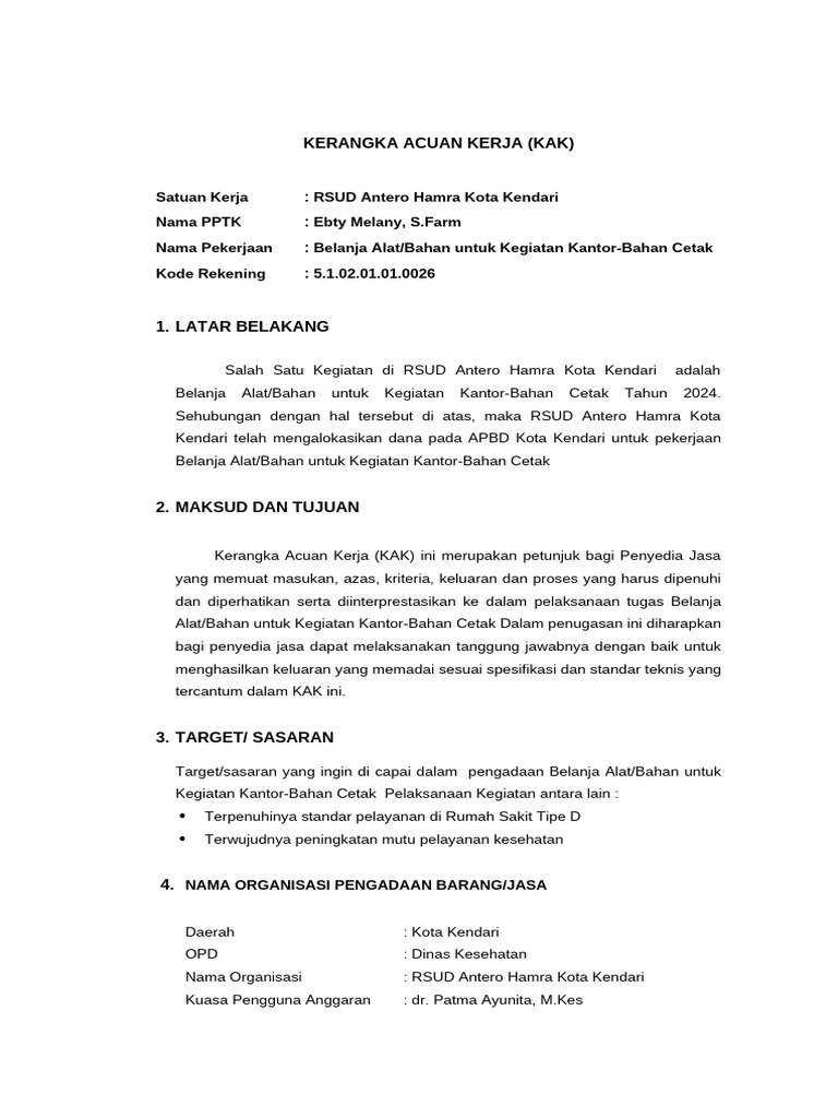 Kak Barang Cetak | PDF