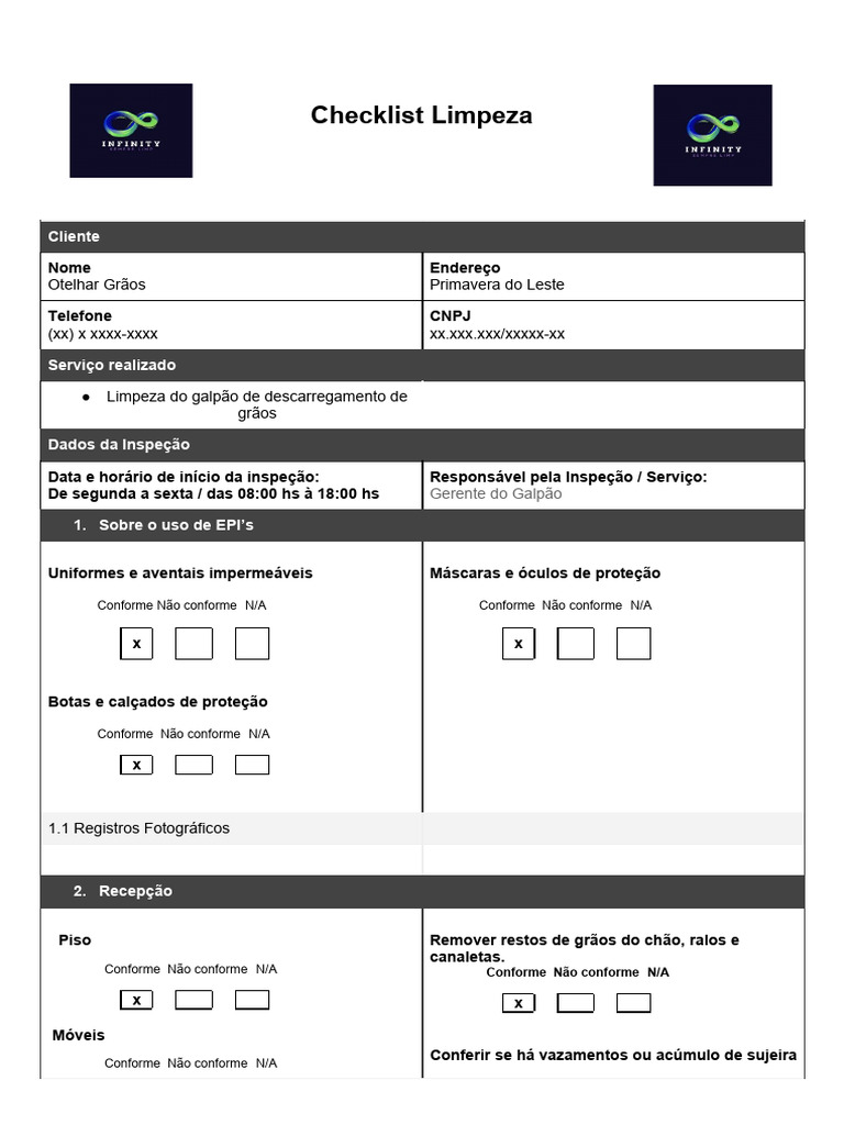 16 - Checklist de Limpeza | PDF