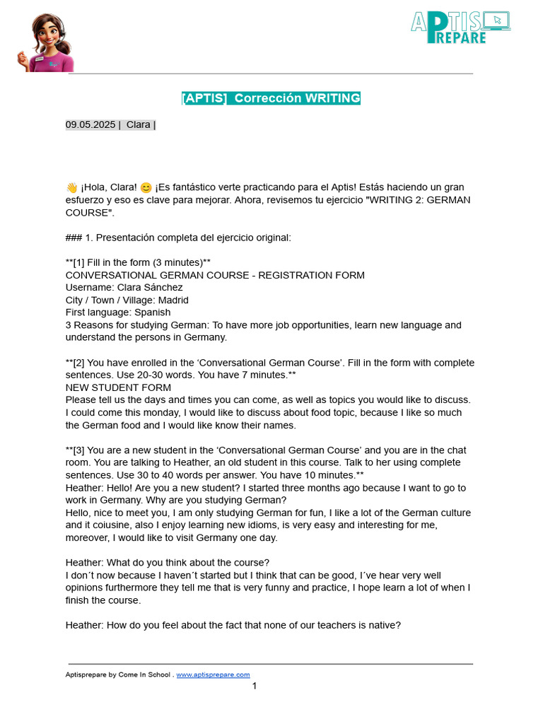 Clara - Writing 09.05.2025 | PDF | Human Communication | Linguistics