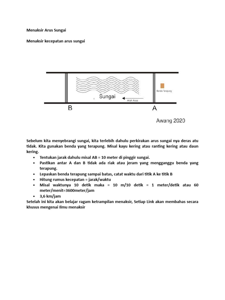 Menaksir Arus dan Kecepatan Sungai | PDF