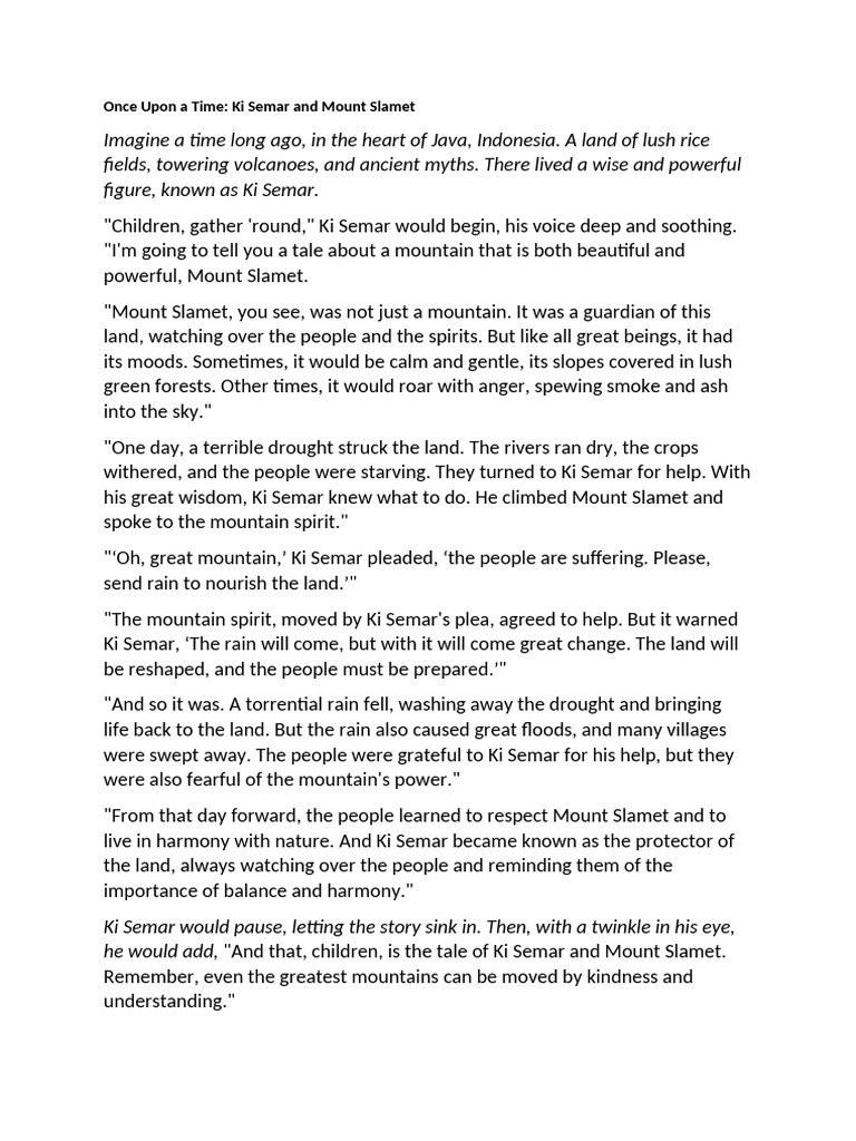 Ki Semar and Mount Slamet | PDF