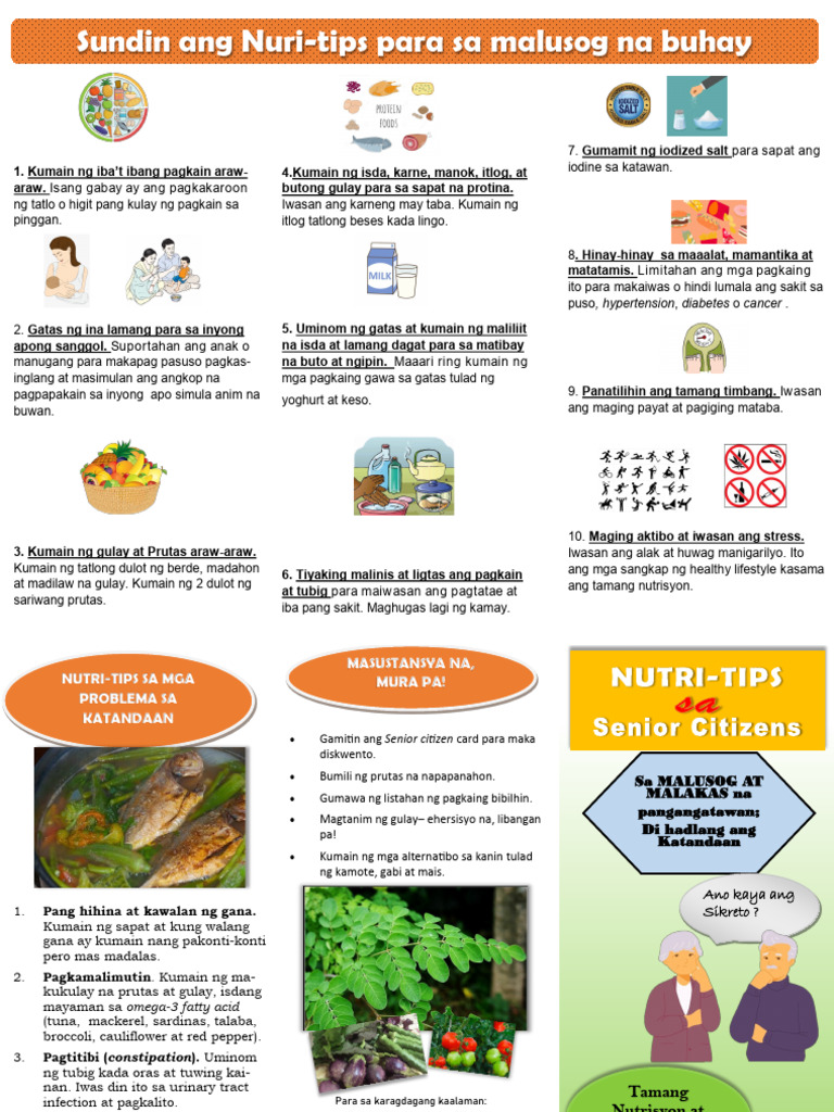 Nutri Tips Sa Senior Citizens | PDF