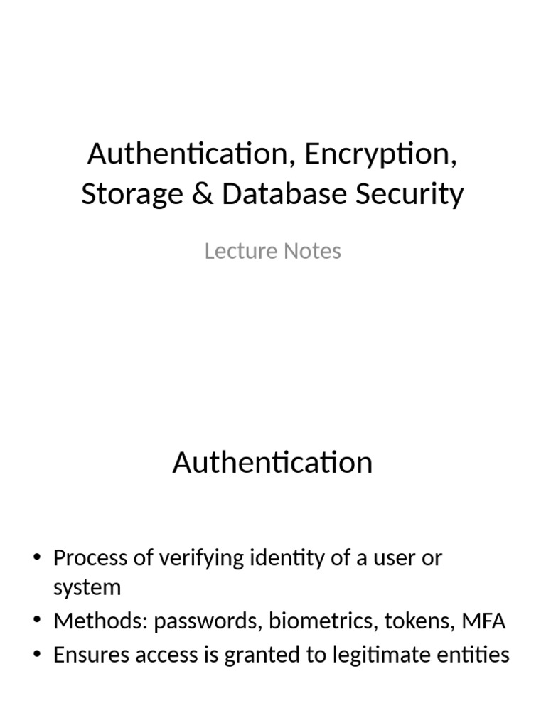 Security Concepts Presentation | PDF | Information Security | Encryption