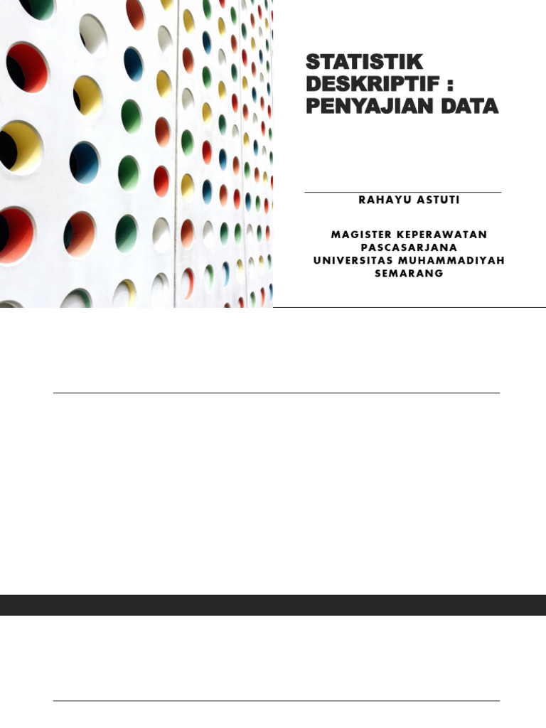 Statistika Deskriptif, Penyajian Data | PDF