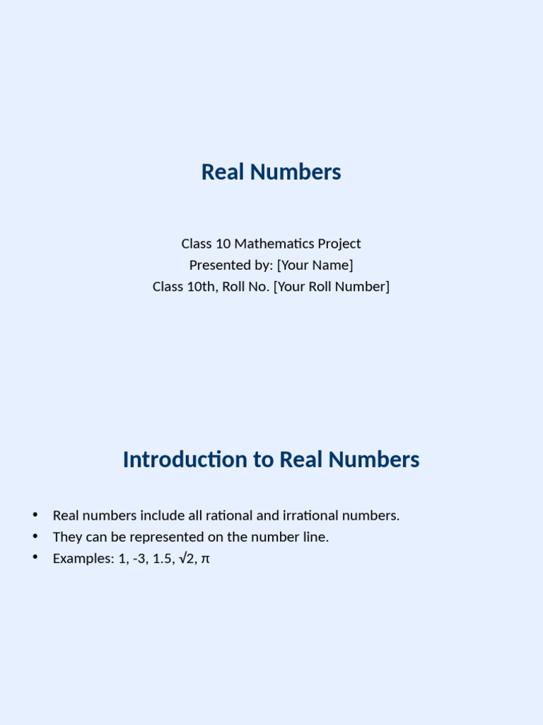 Understanding Real Numbers in Math | PDF