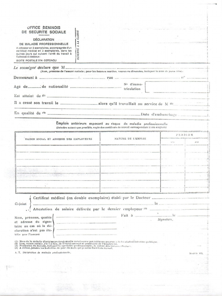 At Déclaration Maladie Pro | PDF