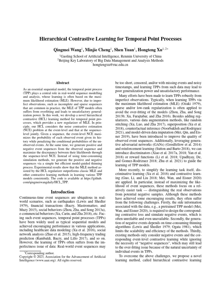 HCL For Temporal Point Process | PDF | Trans Pacific Partnership | Applied Mathematics