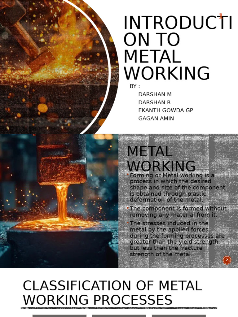 Unit 3 - Introduction To Metal Working | PDF | Deformation (Engineering) | Friction