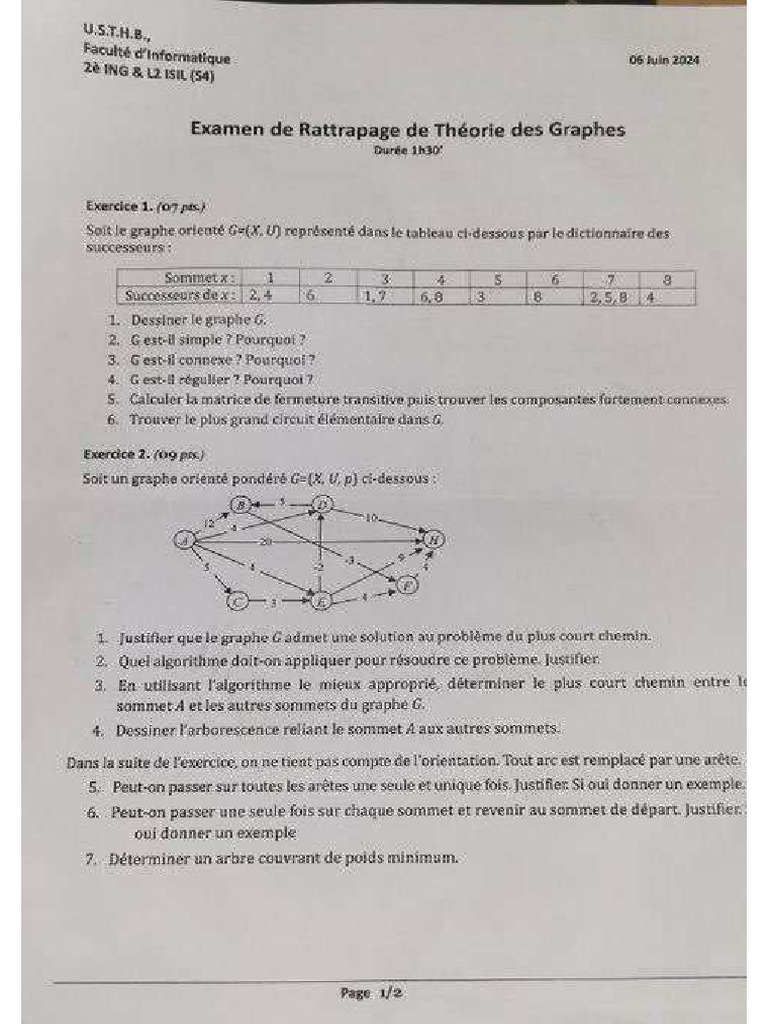 Examen Rattrapage THG | PDF