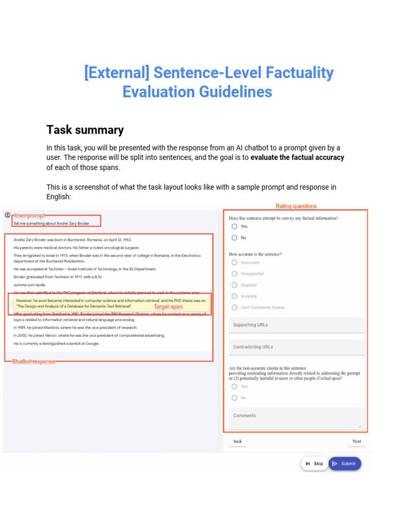 Evaluating Sentence-Level Factuality | PDF | Question | Information