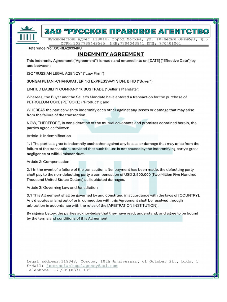 Indemnity | PDF