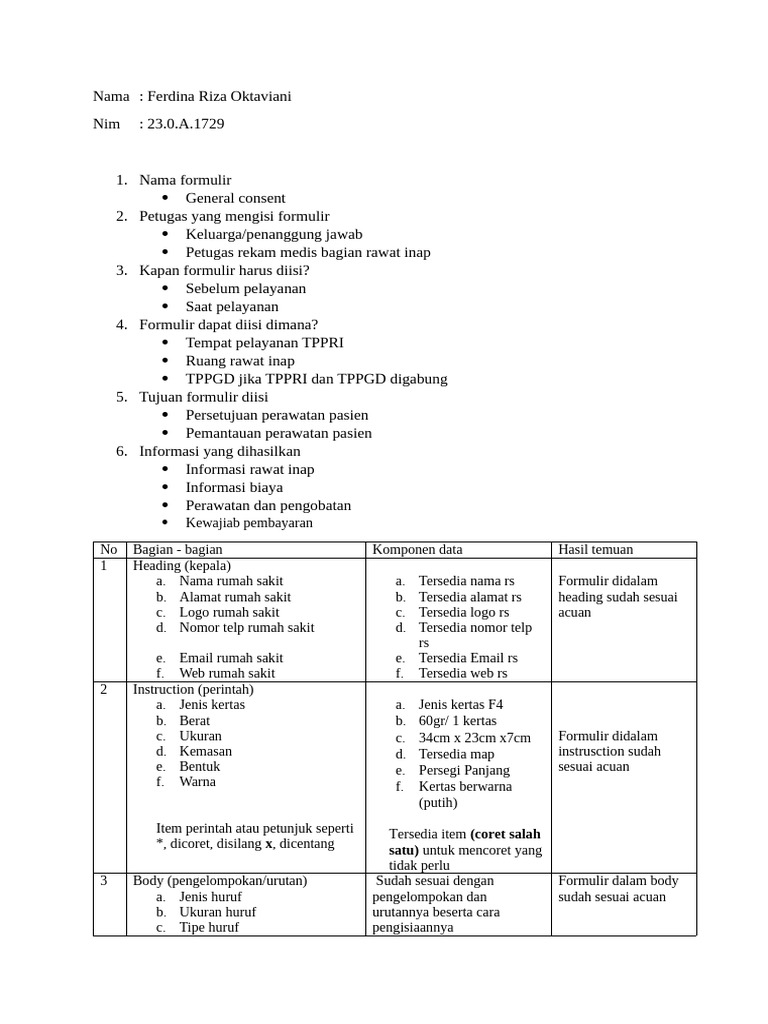 Contoh Desain Formulir Persetujuan | PDF