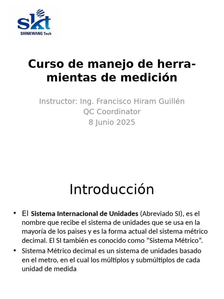 Curso de Manejo de Herramientas de Medición | PDF