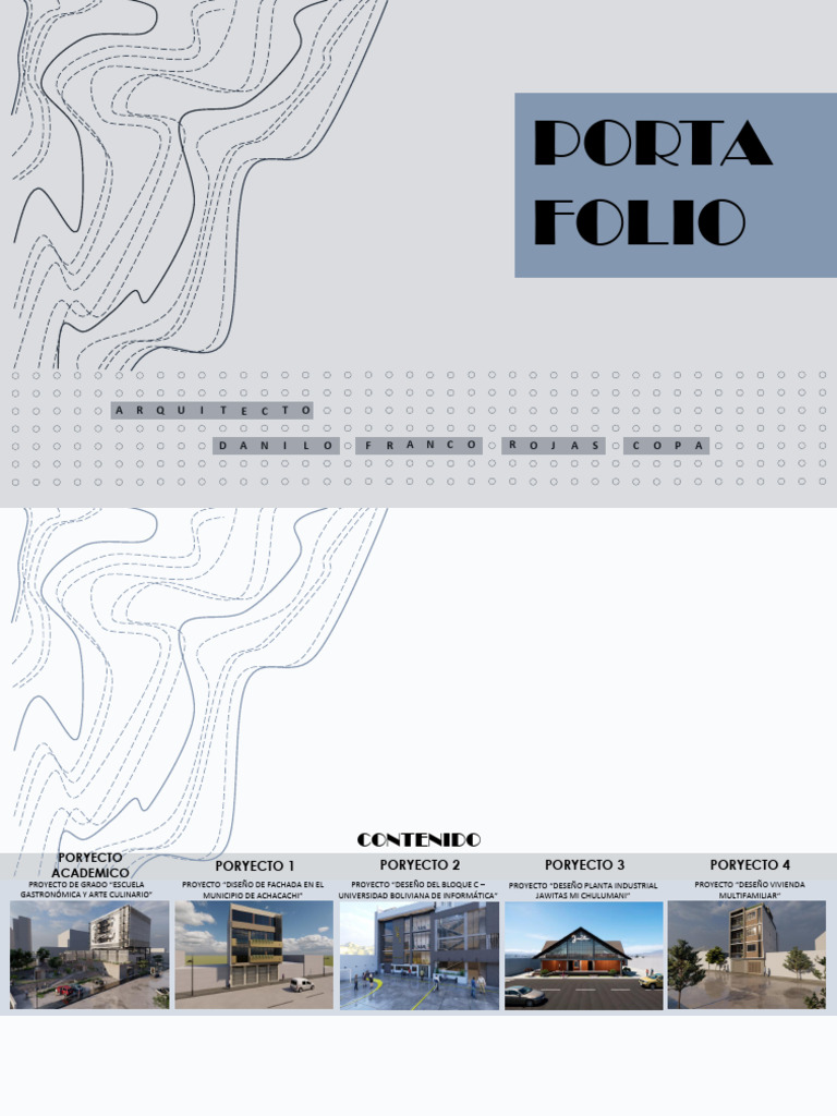 Portafolio Arq. Danilo Franco Rojas Copa | PDF | Diseño