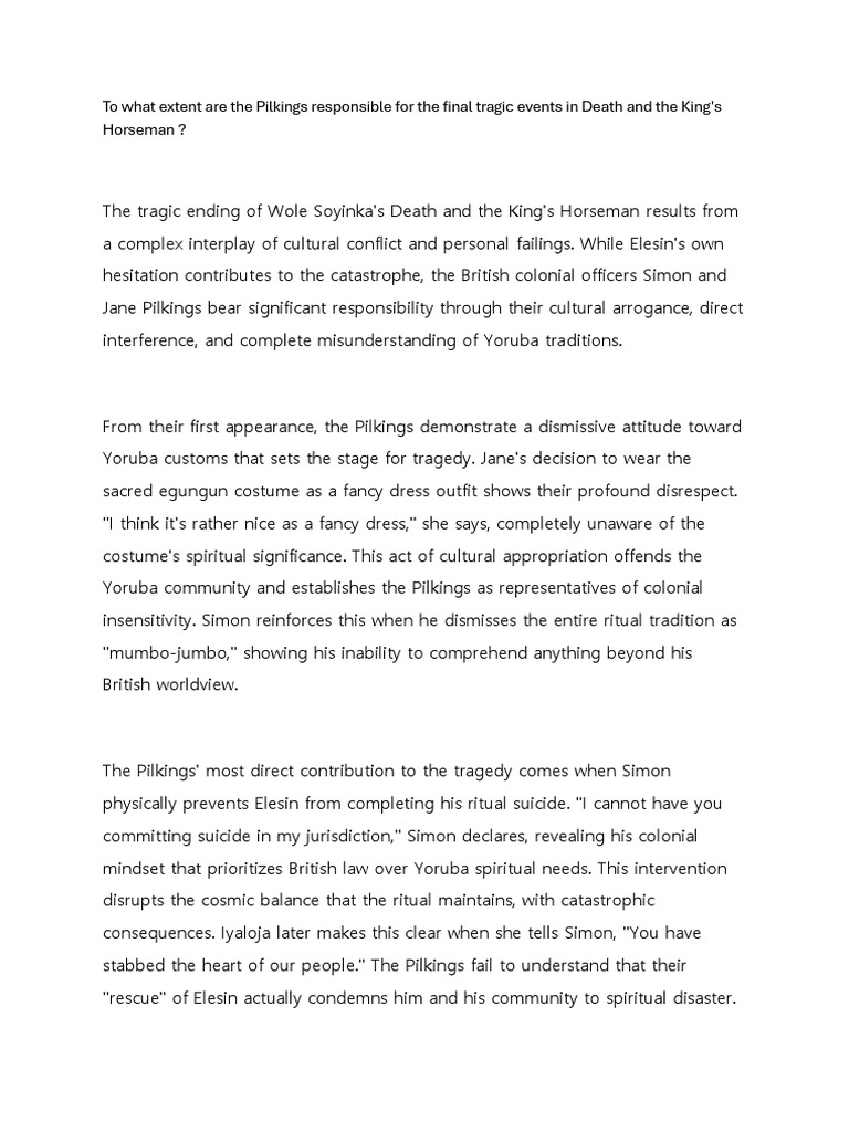 Death & The King's Horseman | PDF