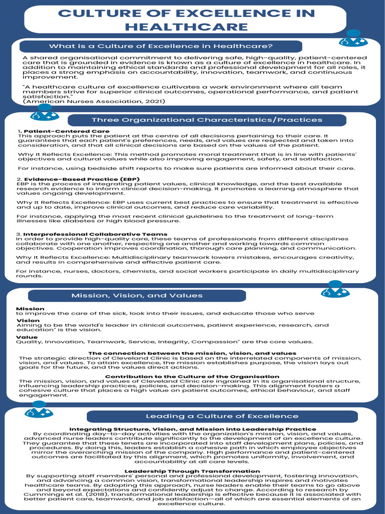 Culture of Excellence in Healthcare | PDF | Nursing | Health Care