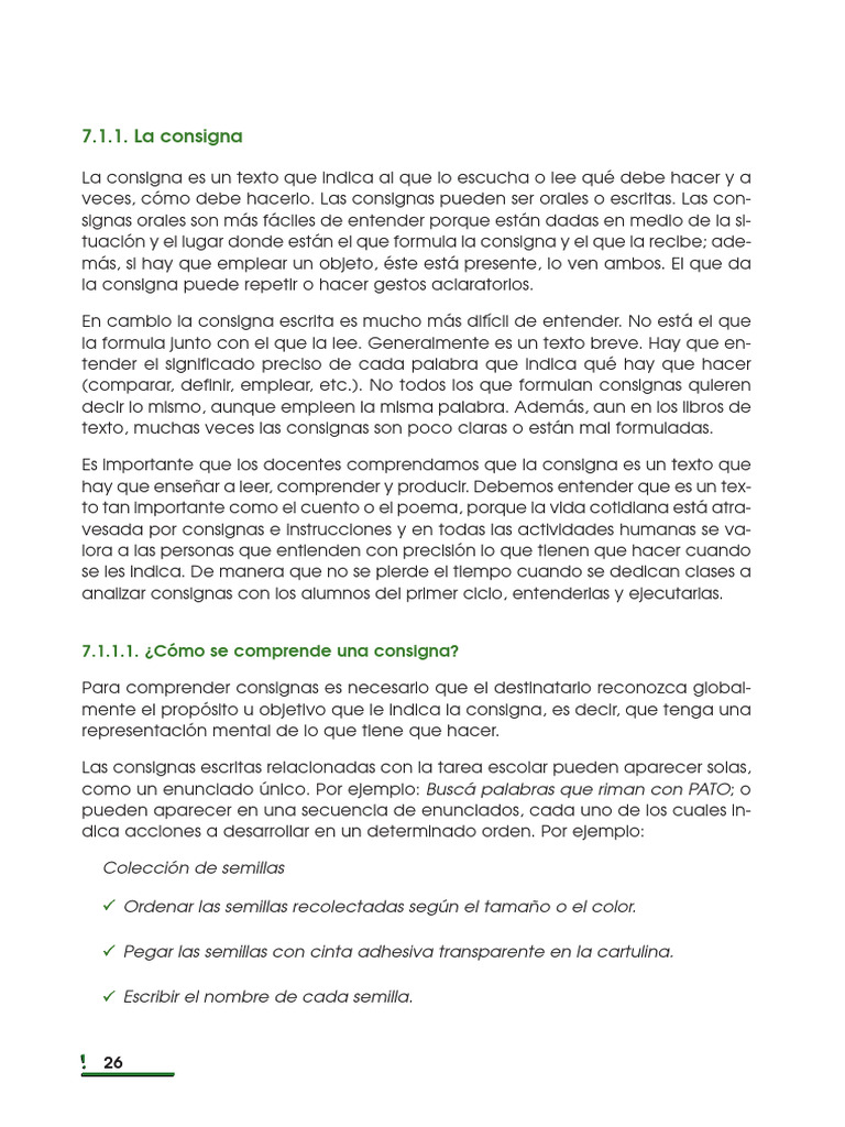 La Consigna - Zamero, M. | PDF | Palabra | Verbo