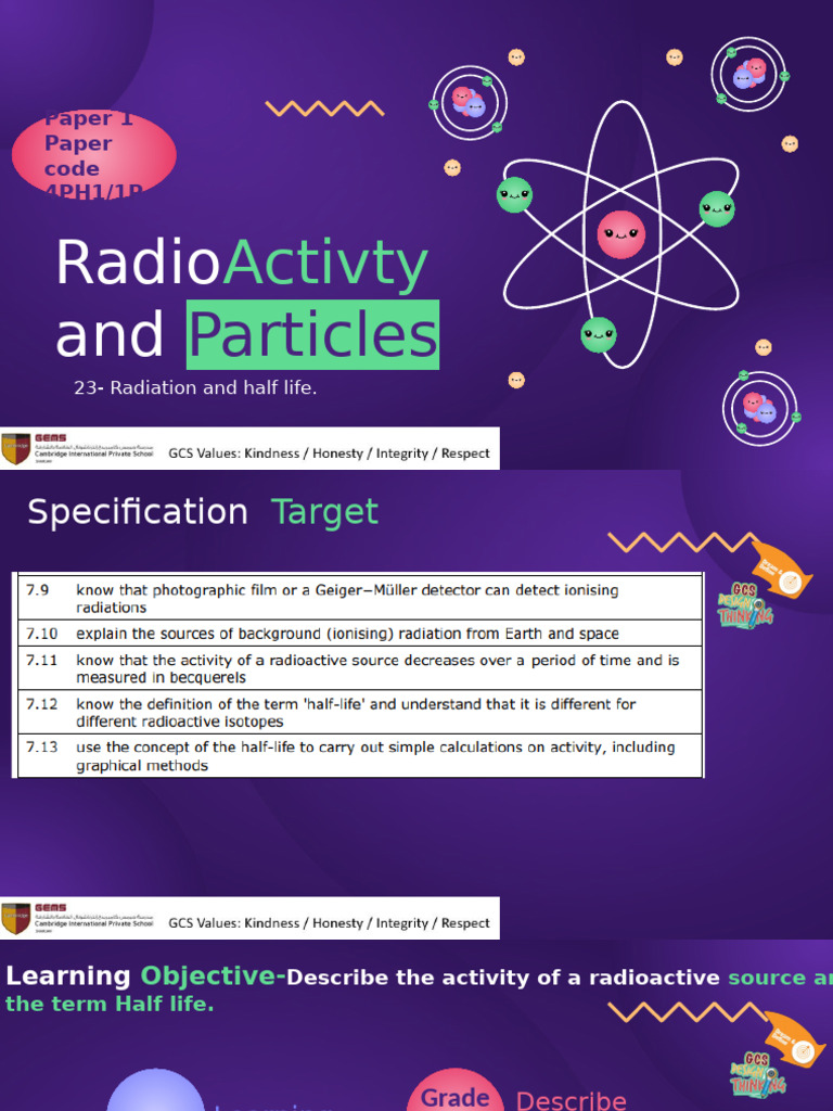 Radiation and Half Life 23 | PDF | Radioactive Decay | Ionizing Radiation