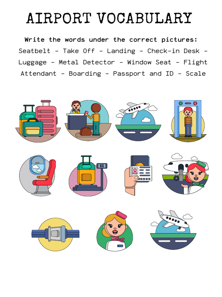 Airport Vocabulary Activity | PDF