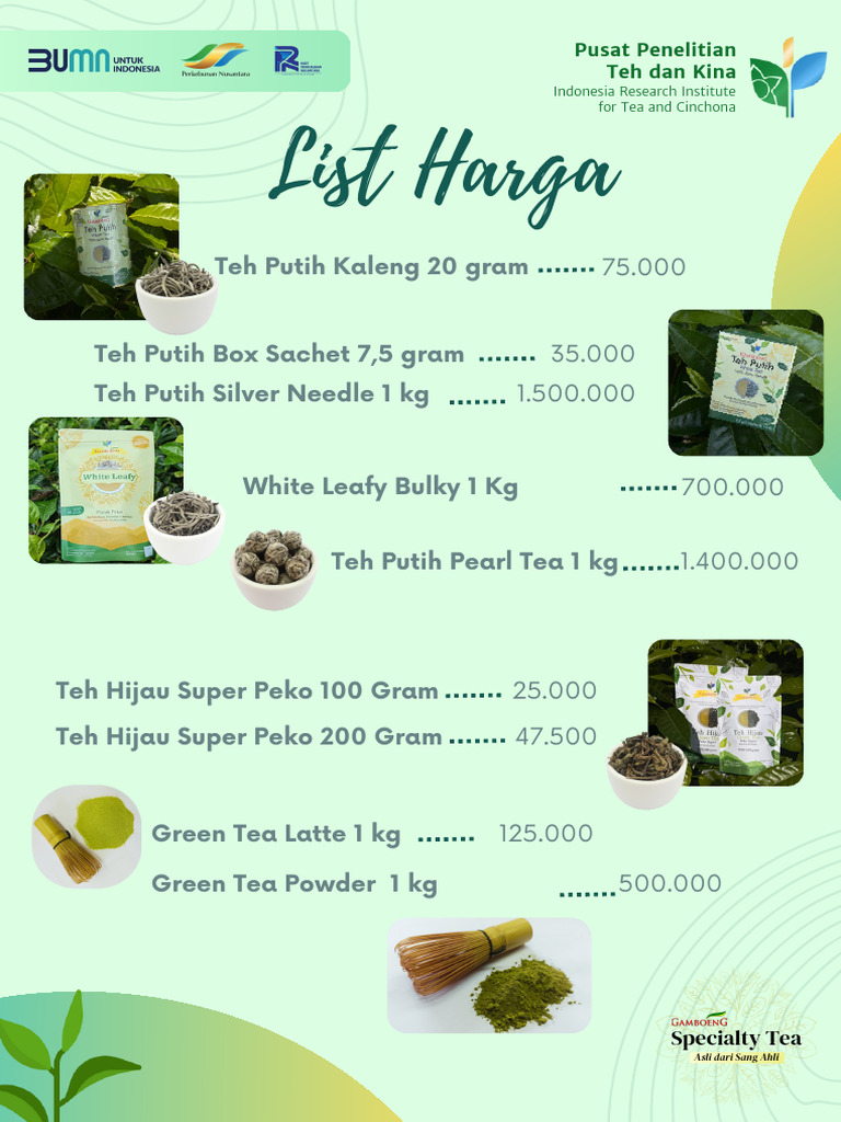 Harga Teh dan Produk Terkait | PDF