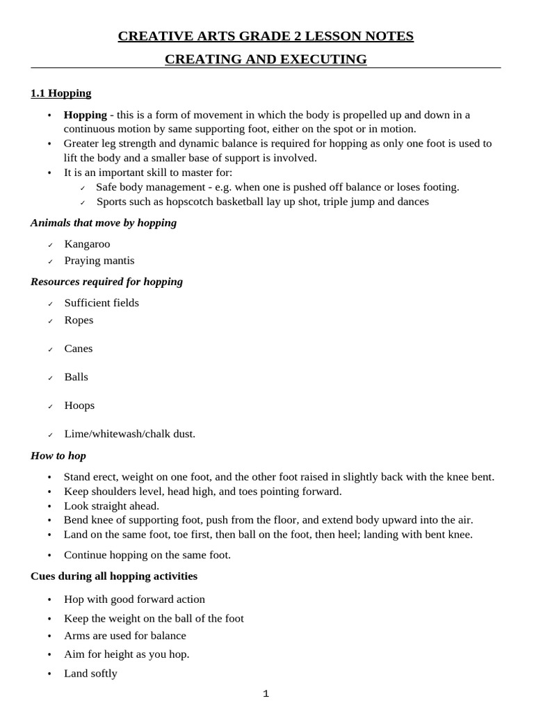 Grade 2 Creative Arts Notes | PDF | Drawing | Pencil