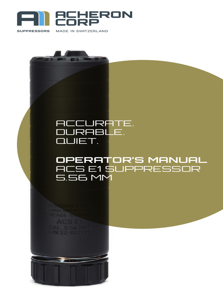 Operators Manual ACS E1 5.56 v4 Onlineversion | PDF | Gun Barrel | Firearms
