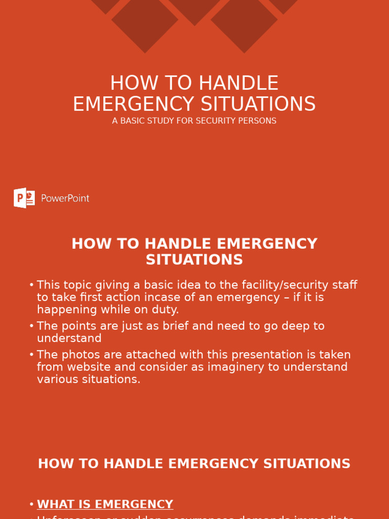 How To Handle Emergency Situations. | PDF | Emergency | Elevator
